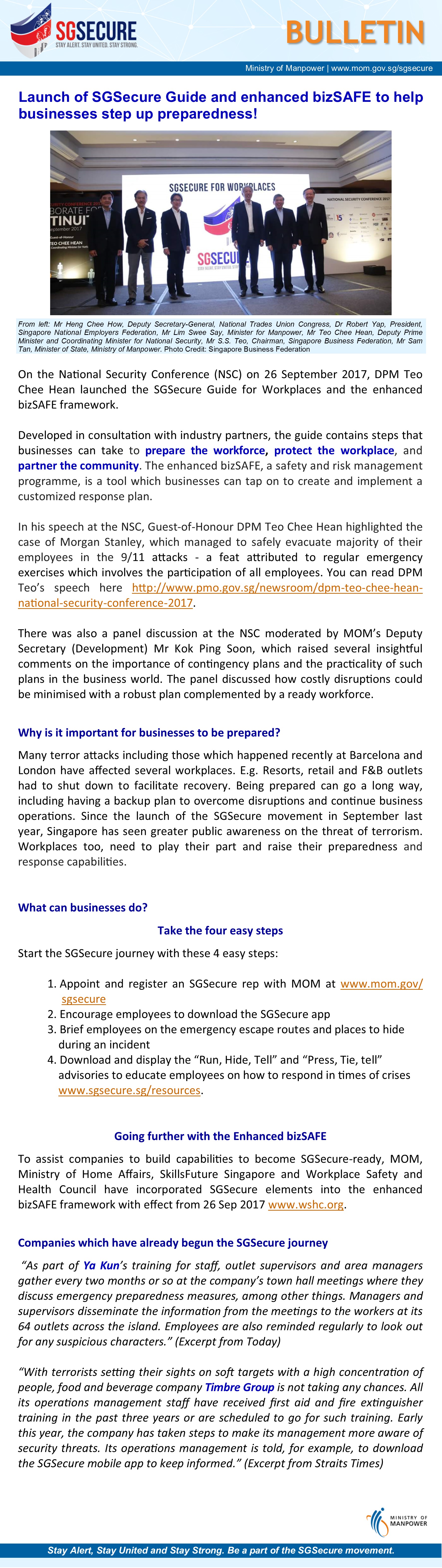 SGSecure educational information and guides